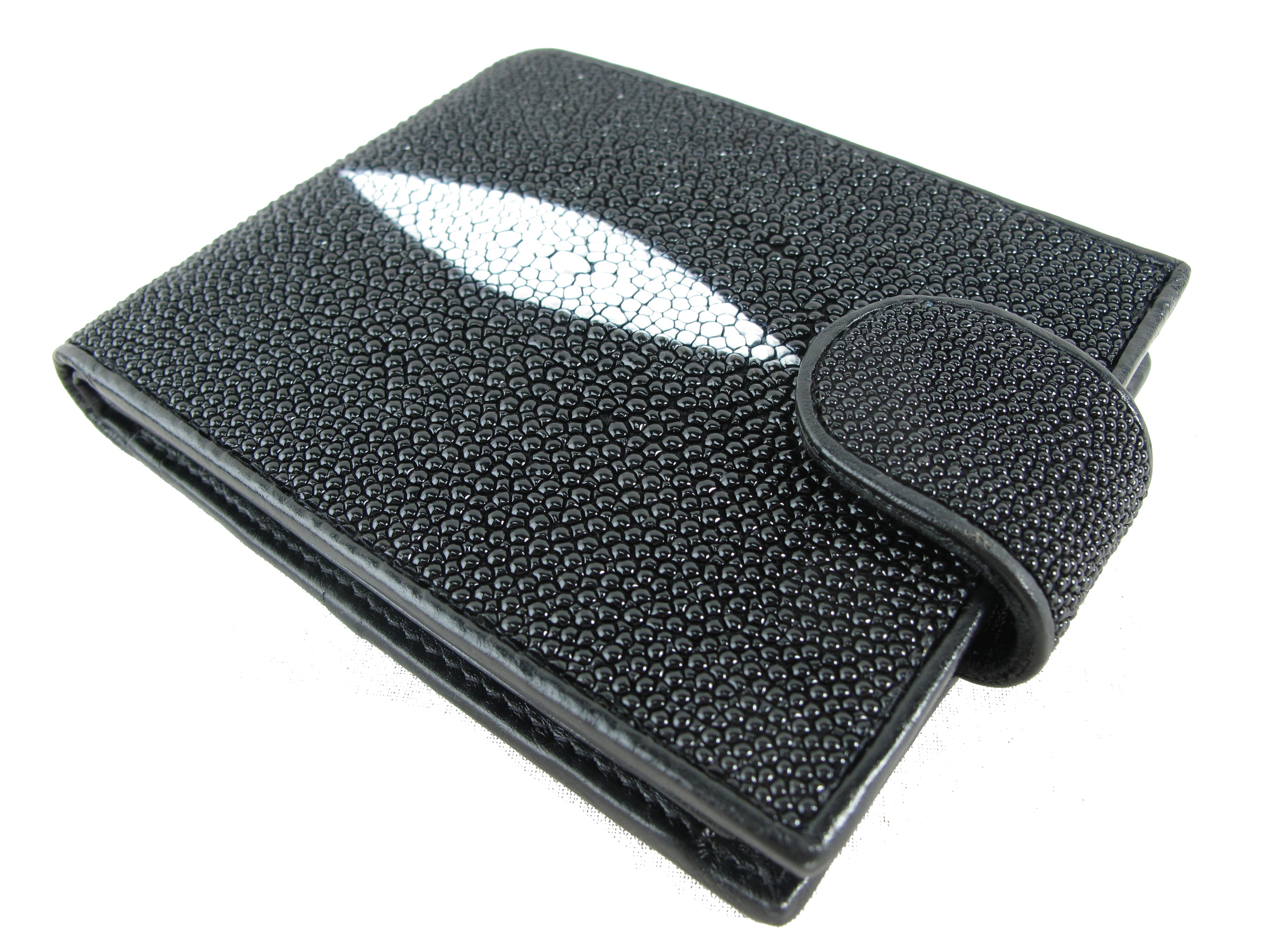 Genuine Stingray Skin Leather Large Coins Bifold Unisex Wallet – PELGIO