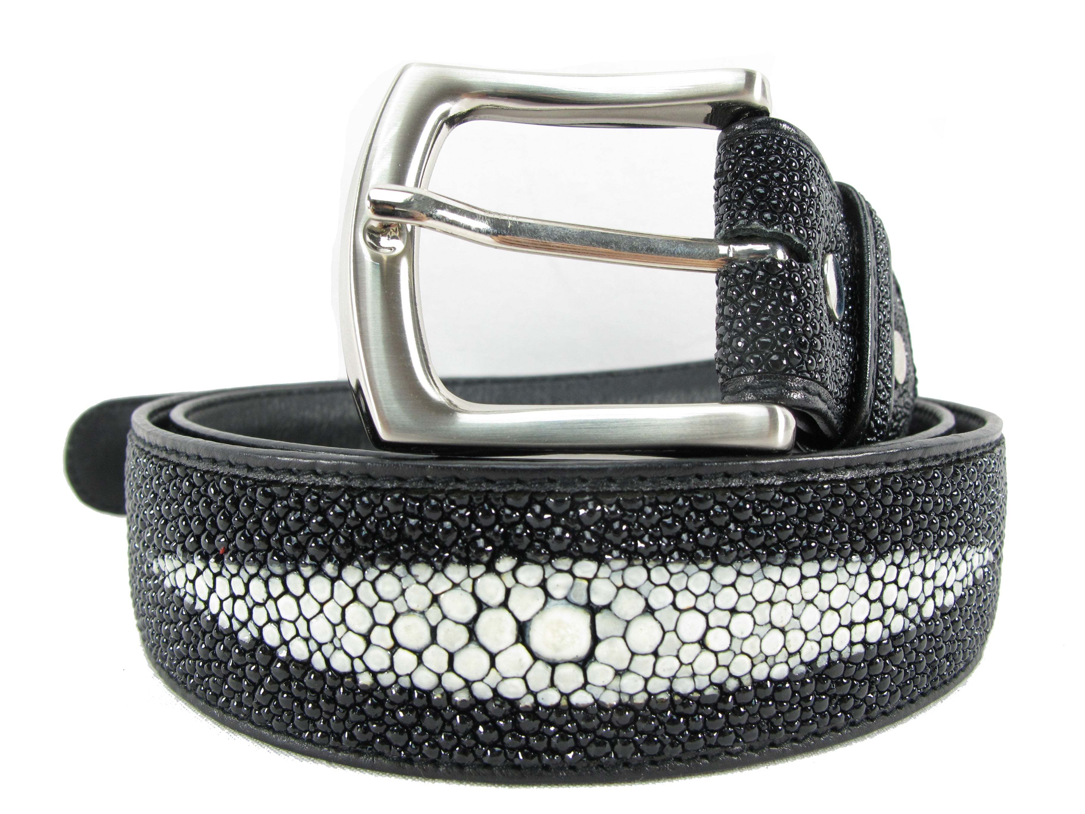 Genuine Stingray Skin Leather Casual Men's Belt Black – PELGIO