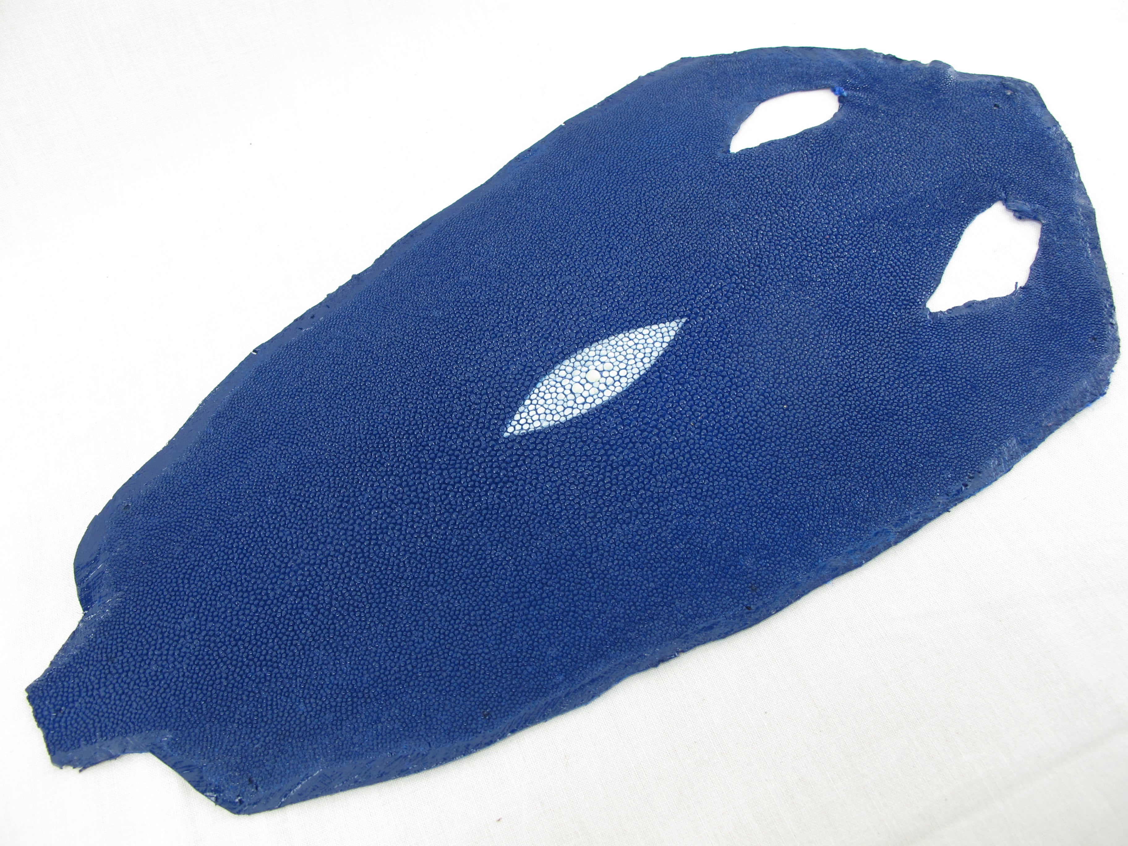 Genuine Stingray Skin Leather Round Shape Hide Pelt Cobalt Blue – PELGIO