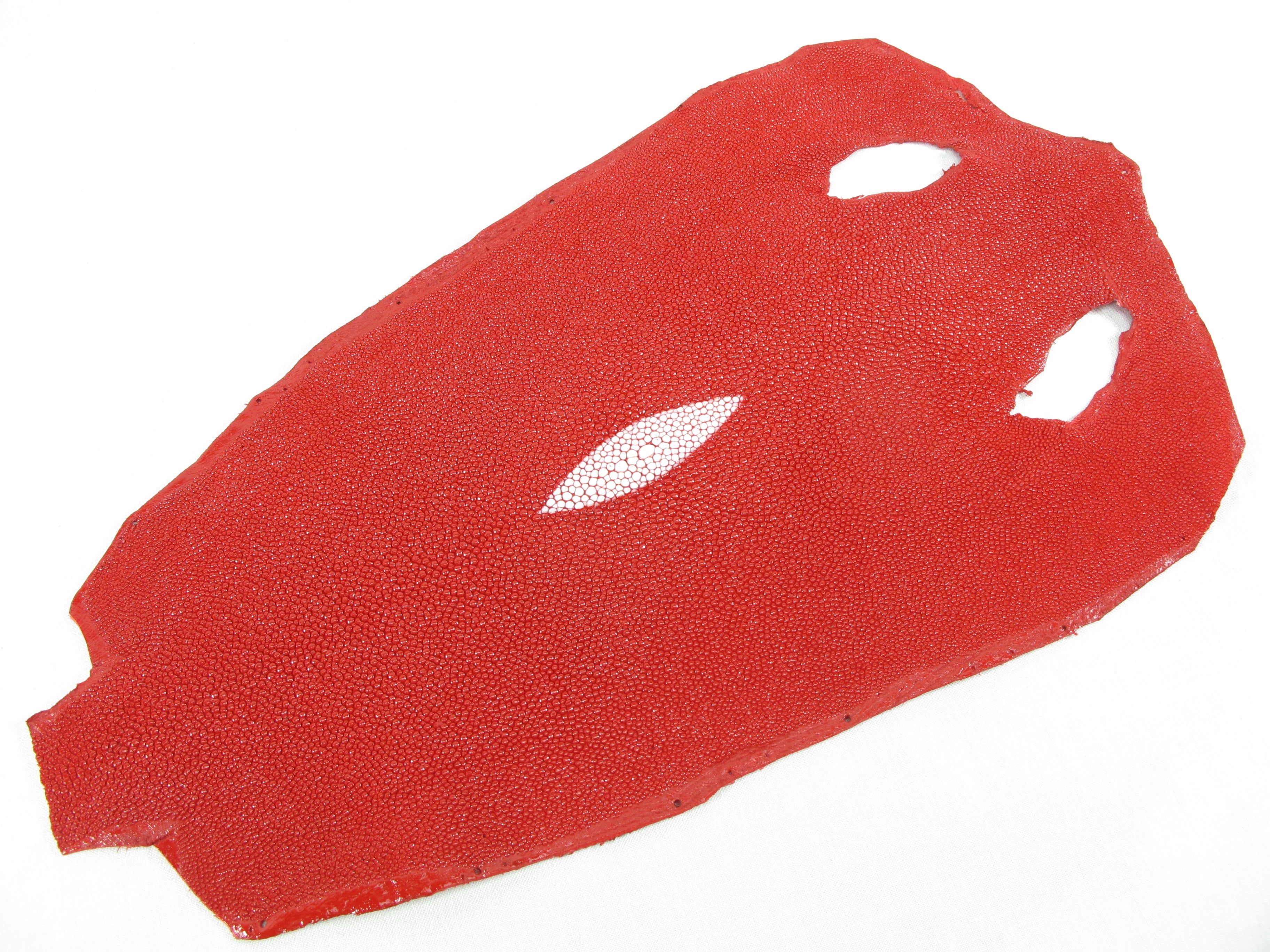 Genuine Stingray Skin Leather Round Shape Hide Pelt Carmine Red – PELGIO