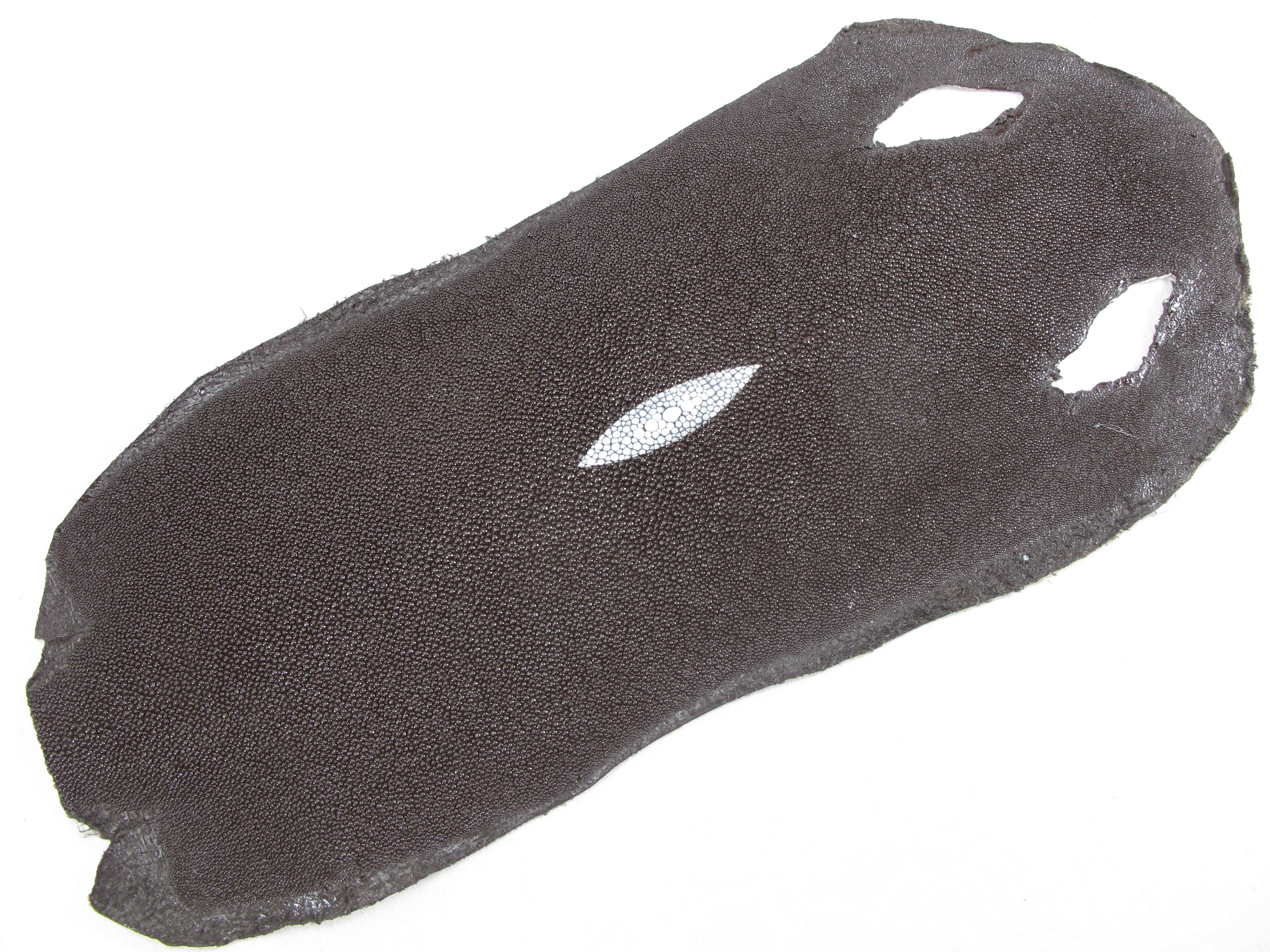 Genuine Stingray Skin Leather Long Shape Hide Pelt Chocolate Brown – PELGIO