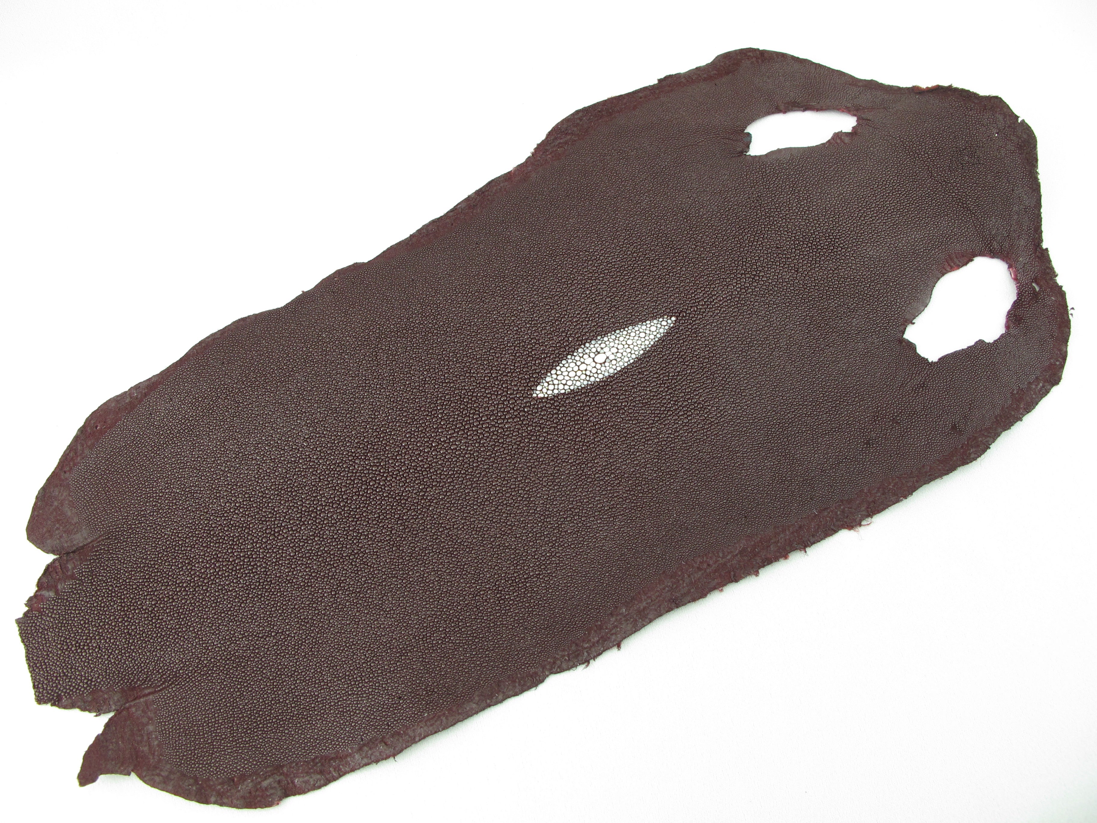 Genuine Stingray Skin Leather Long Shape Hide Pelt Wine Red – PELGIO