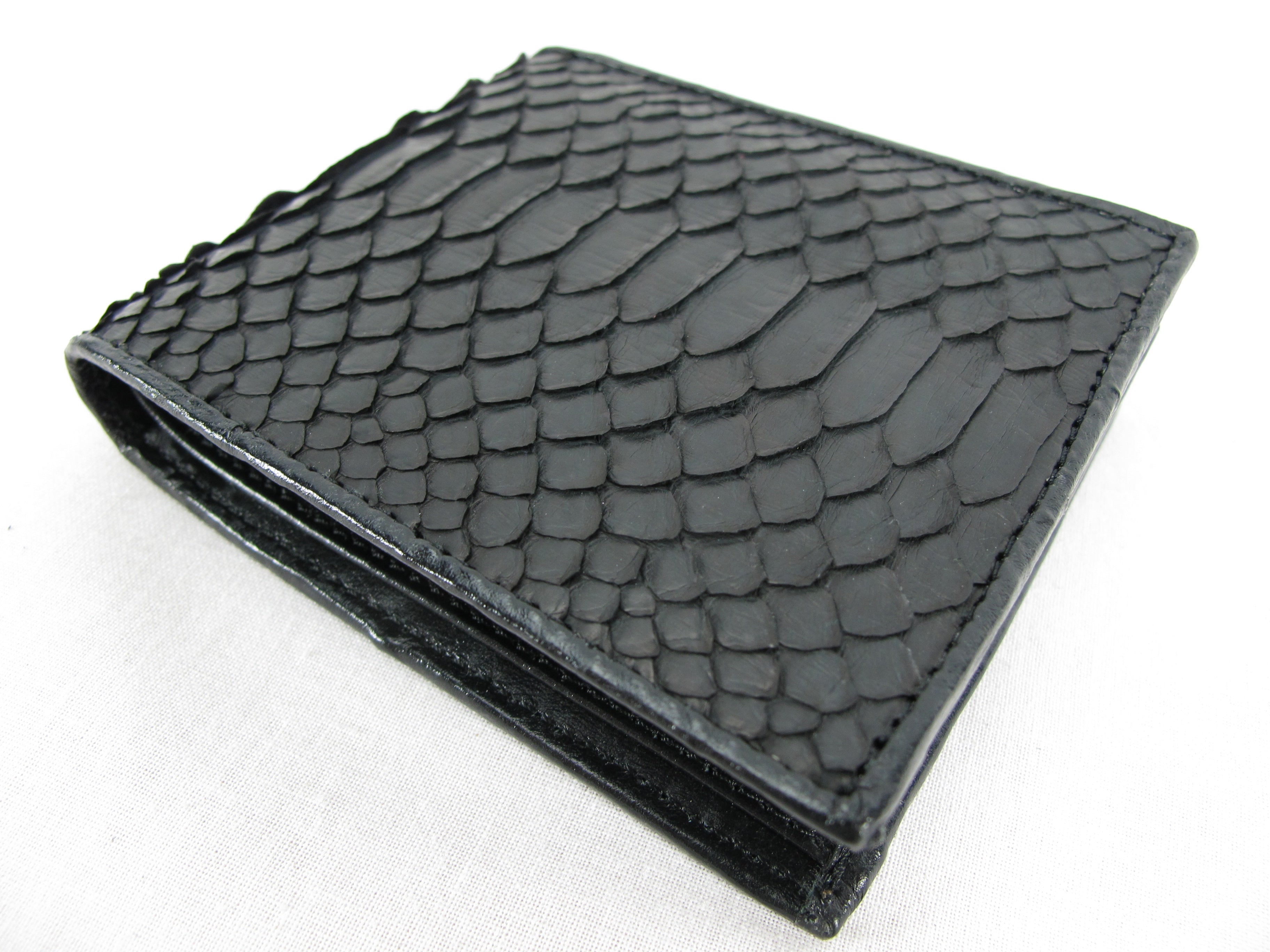 Genuine Python Belly Snake Skin Leather Soft Bifold Wallet – PELGIO