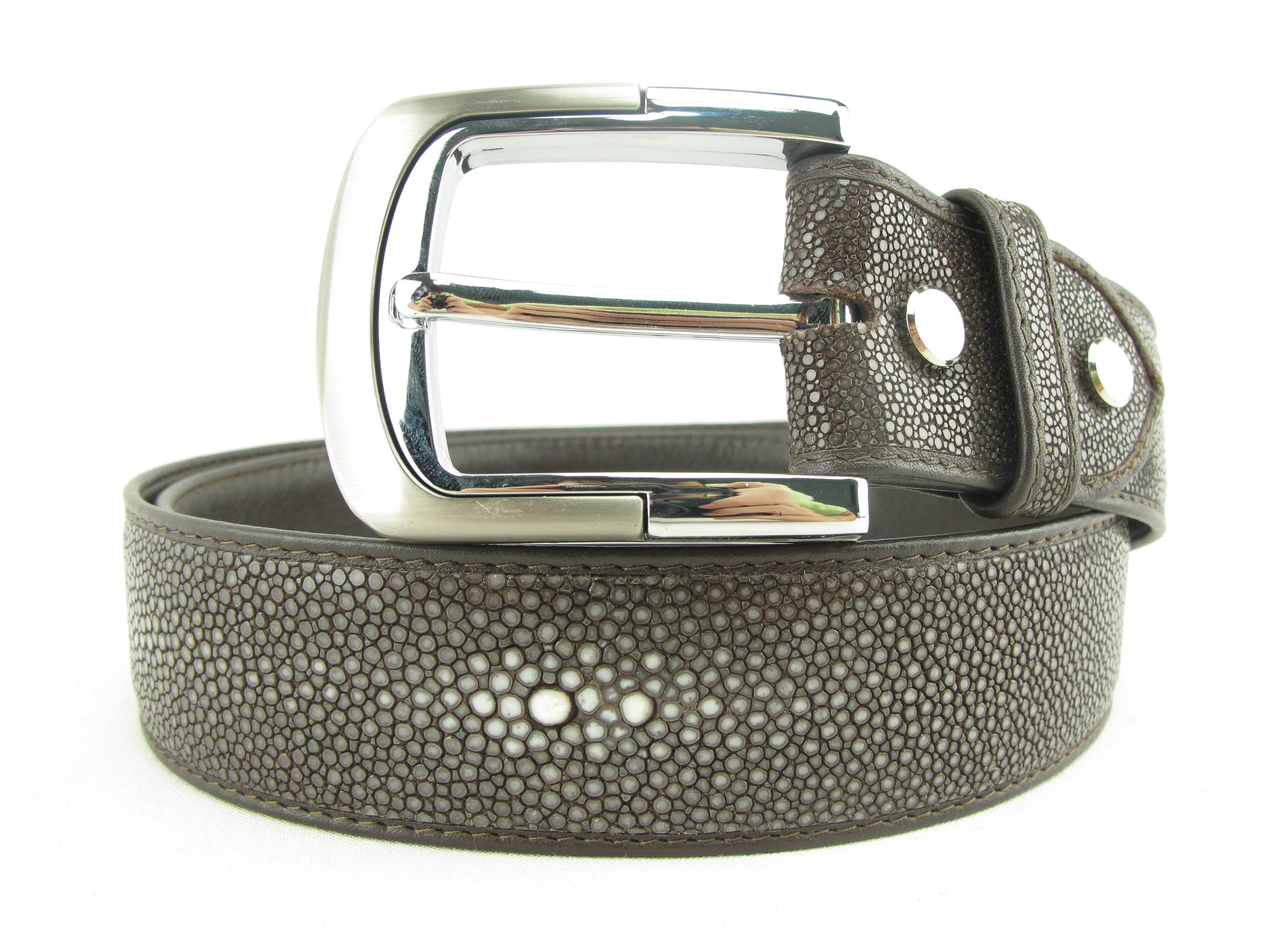Genuine Polished Stingray Skin Leather Casual Men's Belt – PELGIO